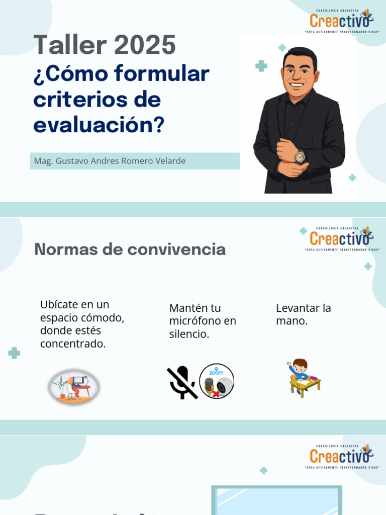 Creactivo Criterios de Evaluación Formativa | PDF | Evaluación | Aprendizaje