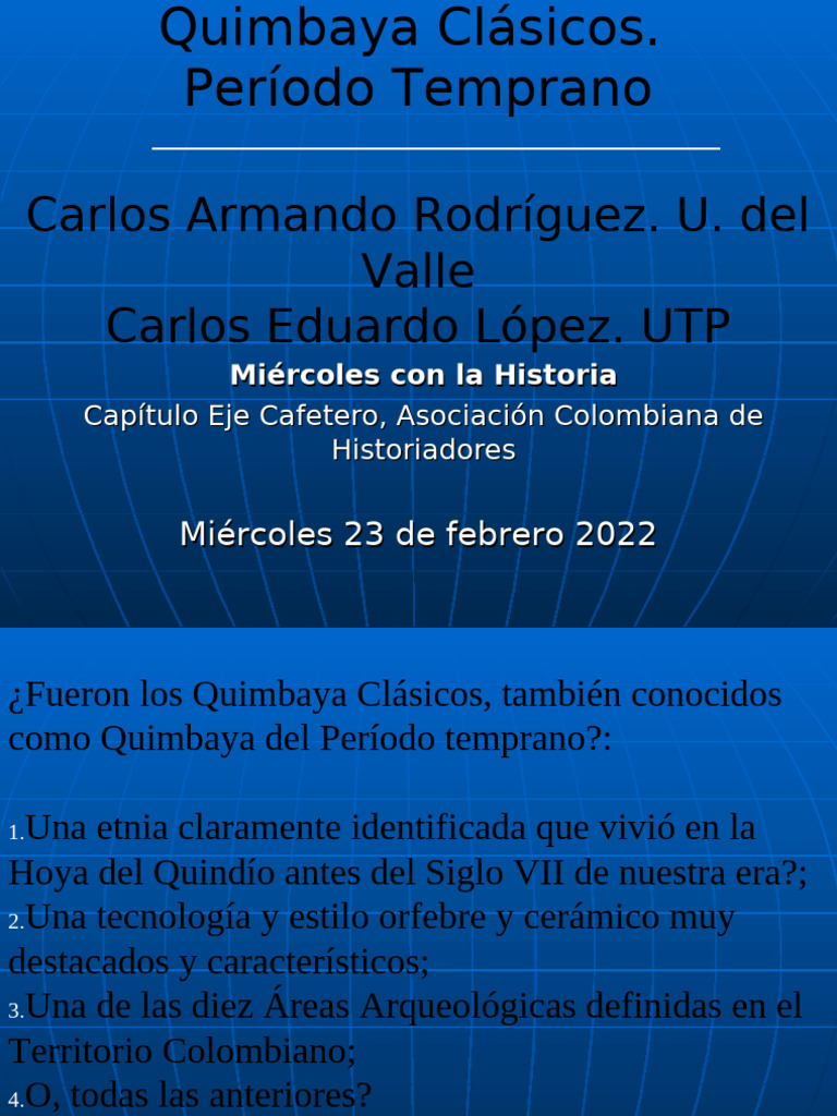 Quimbaya Clásicos: Historia y Arqueología | PDF