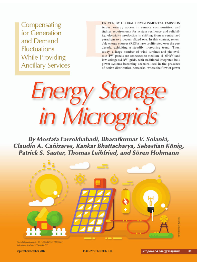 Energy Storage in Microgrids Compensating For Generation and Demand ...