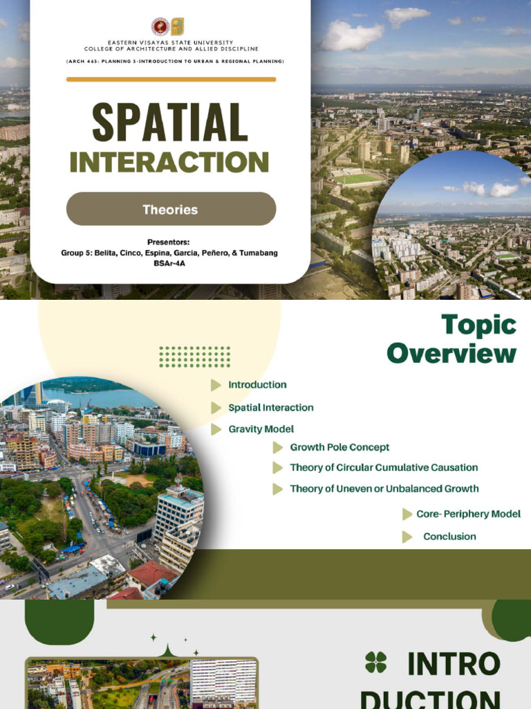 G5 Theories of Spatial Interaction | PDF