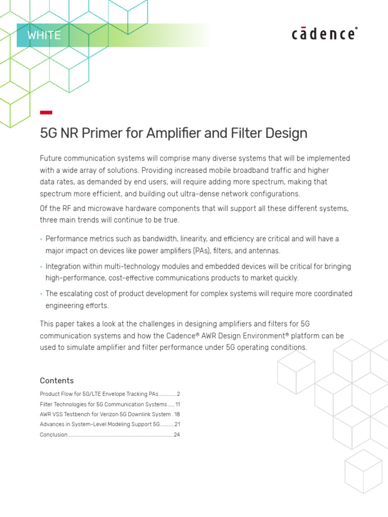 5g NR Primer For Amplifier and Filter Design | PDF | Orthogonal ...