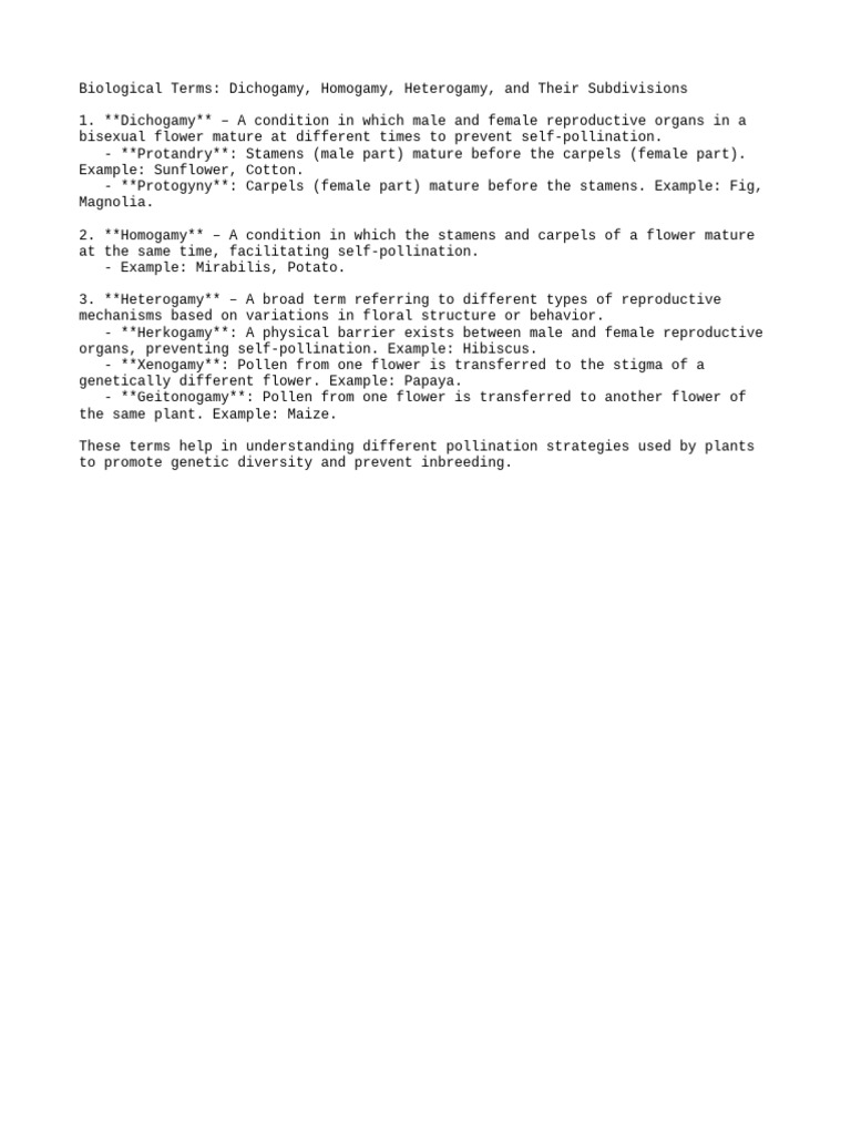 Biological Terms Explanation | PDF