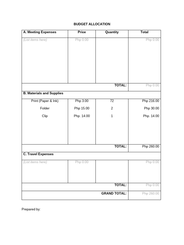 Budget Allocation Summary Report | PDF