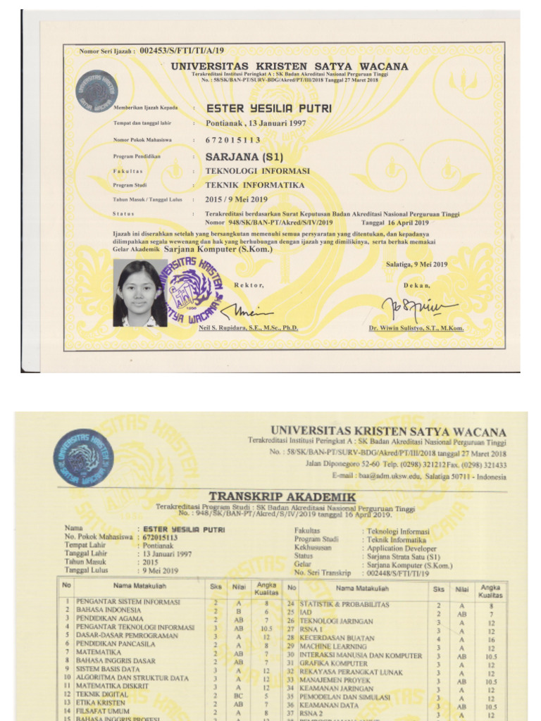 Ijazah Dan Transkrip | PDF