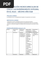 Planificacion Microcurricular Civica y Acompanamiento Integral 2025 2026 | PDF | Maestros ...