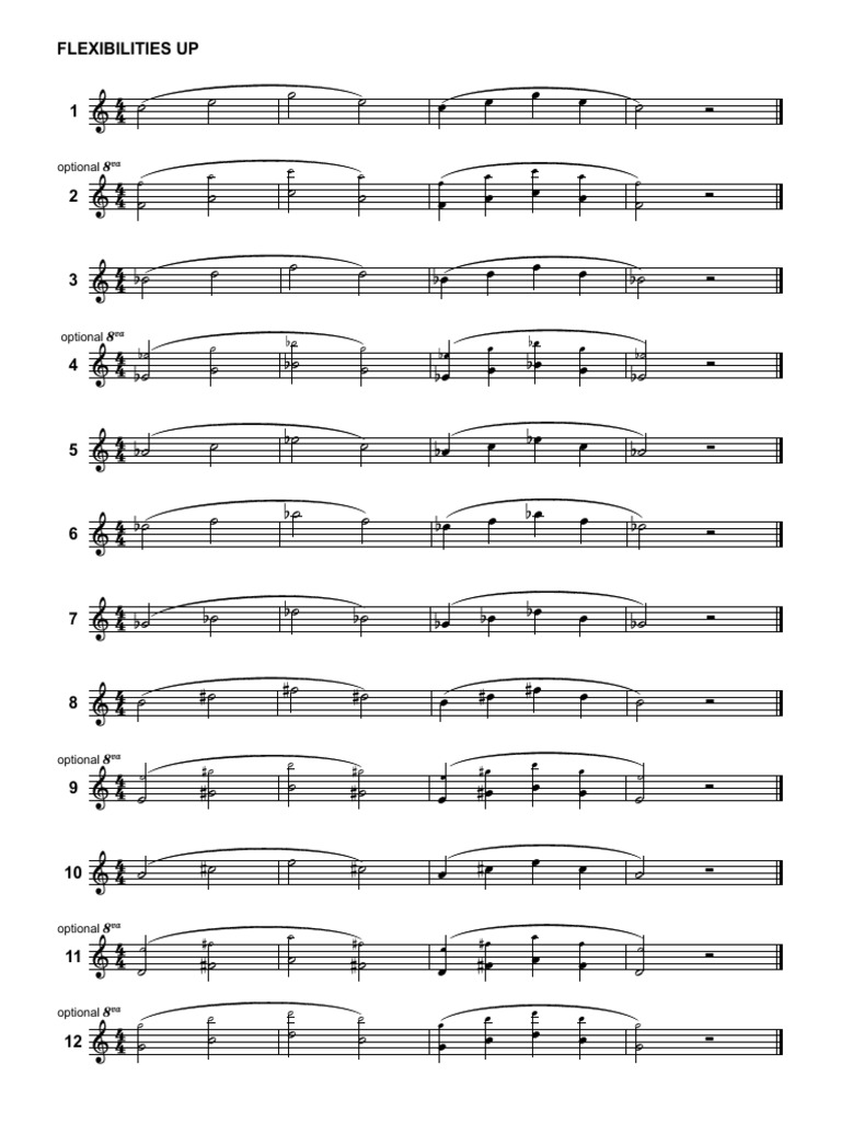 7 Beginning Flexibilities Tenor Saxophone | PDF