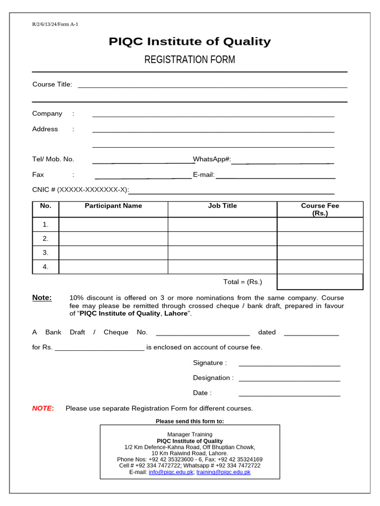 Reg - Form (A-1) - R-2 | PDF