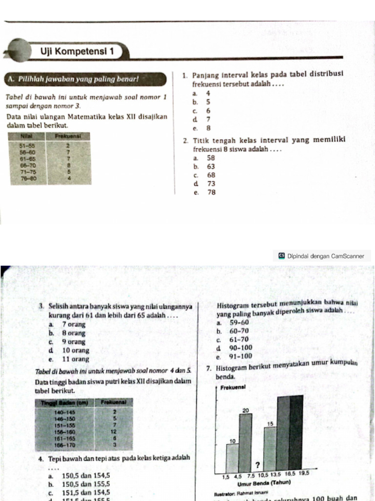 LATIHAN SOAL 1 (Statistika) | PDF