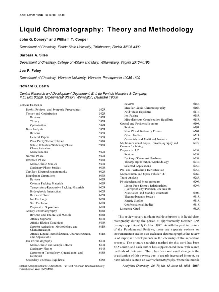 LC Theory | PDF | Chromatography | High Performance Liquid Chromatography