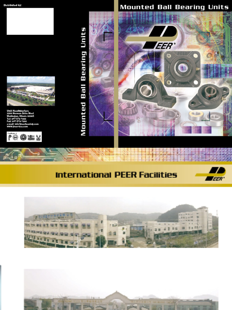 PEER Mounted Bearing Units Catalog NS-289 | PDF | Bearing (Mechanical ...