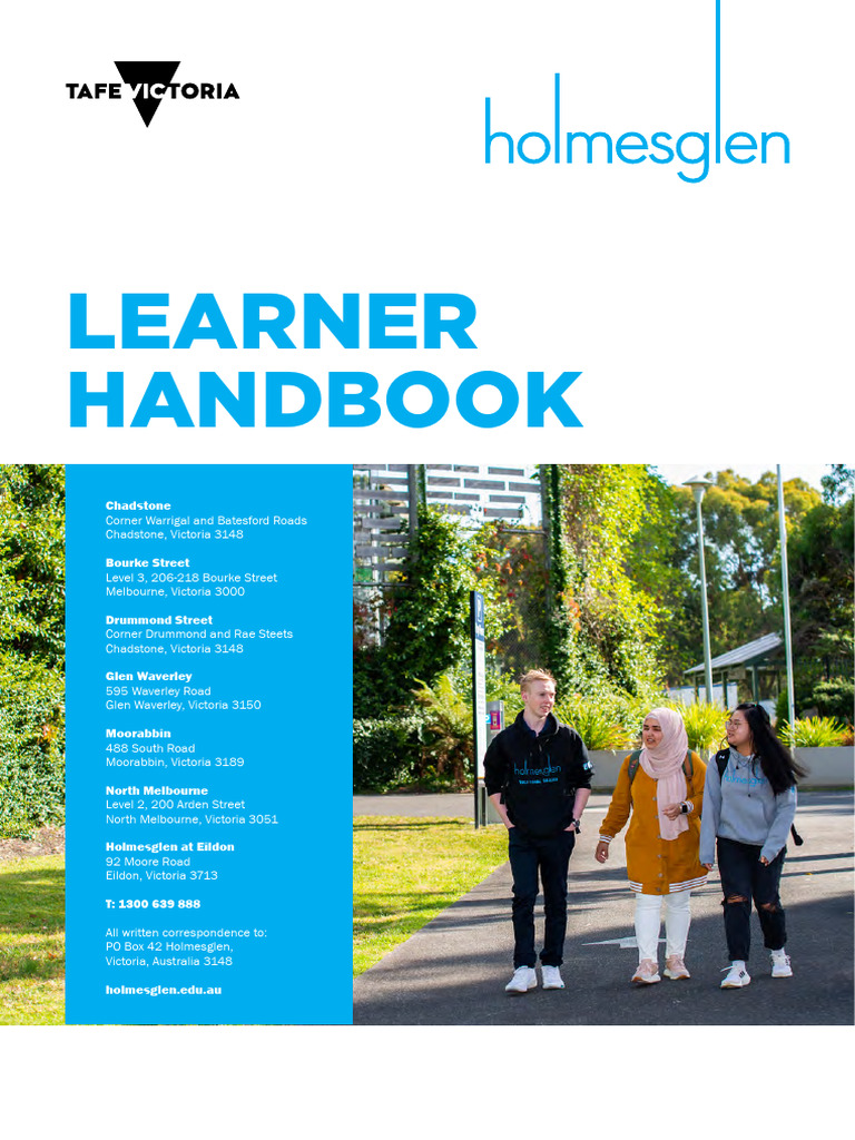 Holmesglen Learner Handbook | PDF | Vocational Education | Cyberbullying