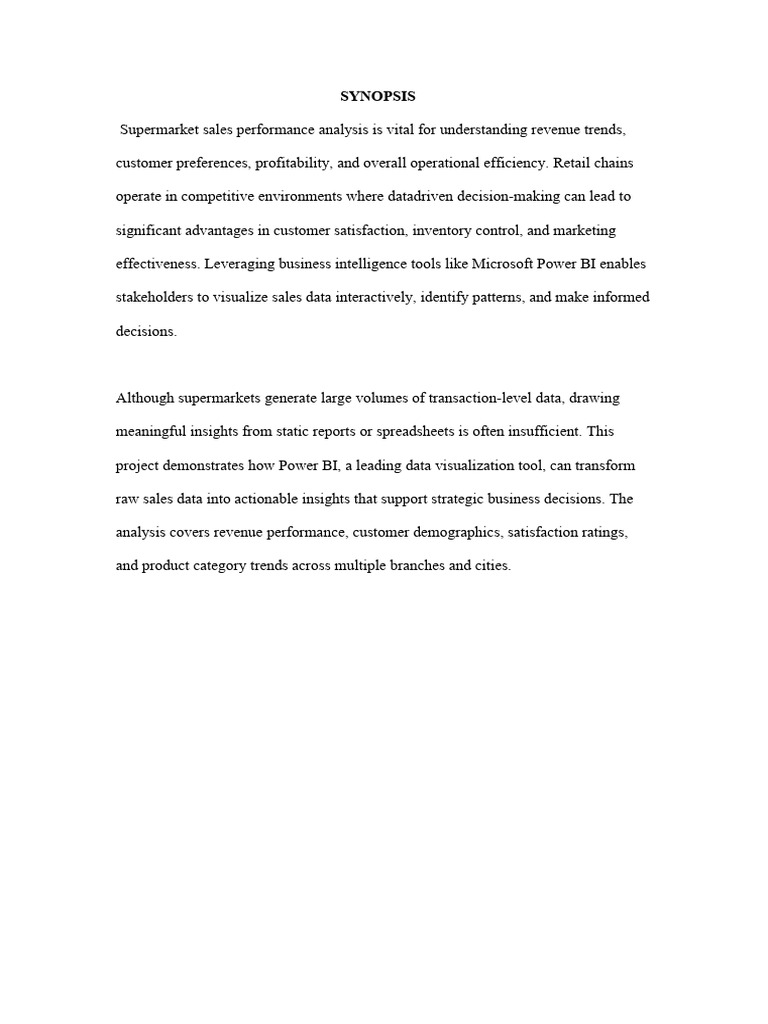 Synopsis - Docx Mba | PDF