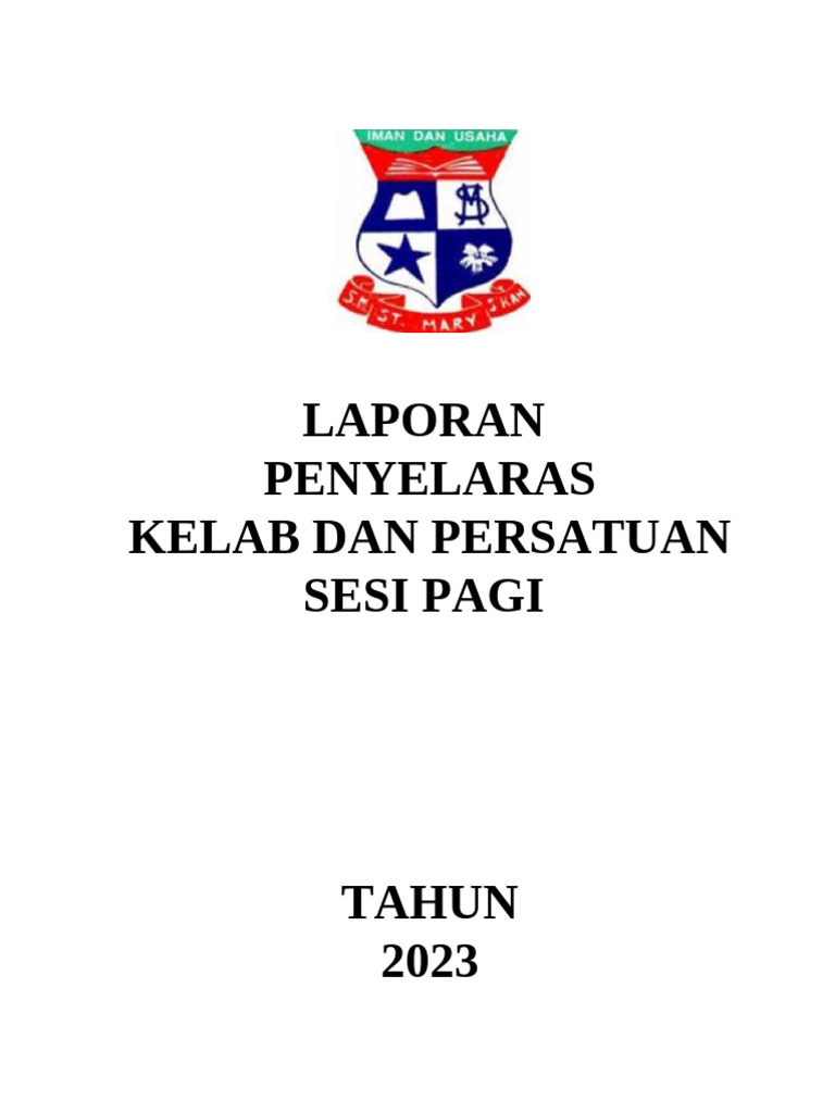 2023 Laporan Penyelaras Kelab Dan Persatuan | PDF