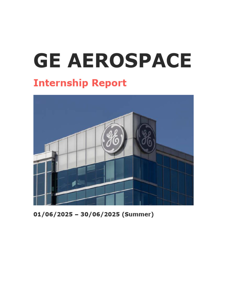 GE Aerospace Internship Overview | PDF | Dangerous Goods | Printer ...