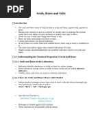 Grade 11 Acids and Bases Study Notes | PDF | Acid | Ph