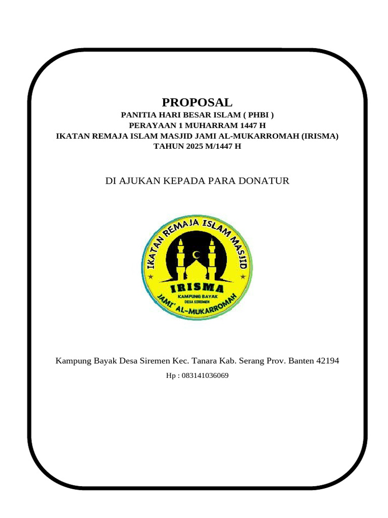 Proposal 1 Muharram 1446 H | PDF