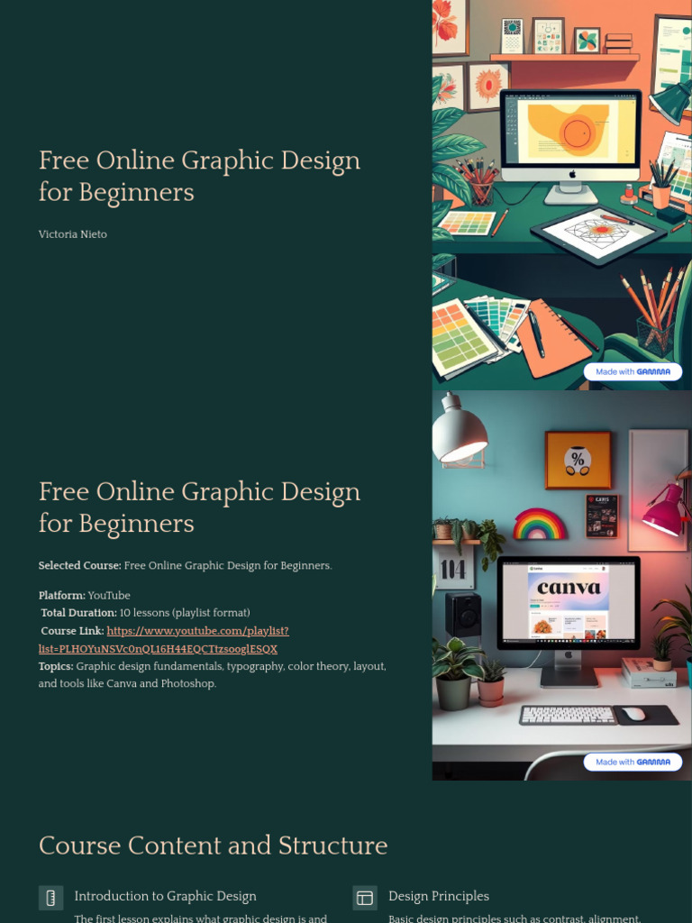 Free Graphic Design Course for Beginners | PDF | Graphic Design | Page ...