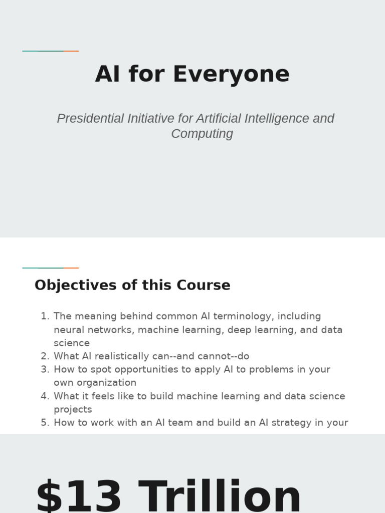 AI for Everyone: Course Overview | PDF | Artificial Intelligence ...