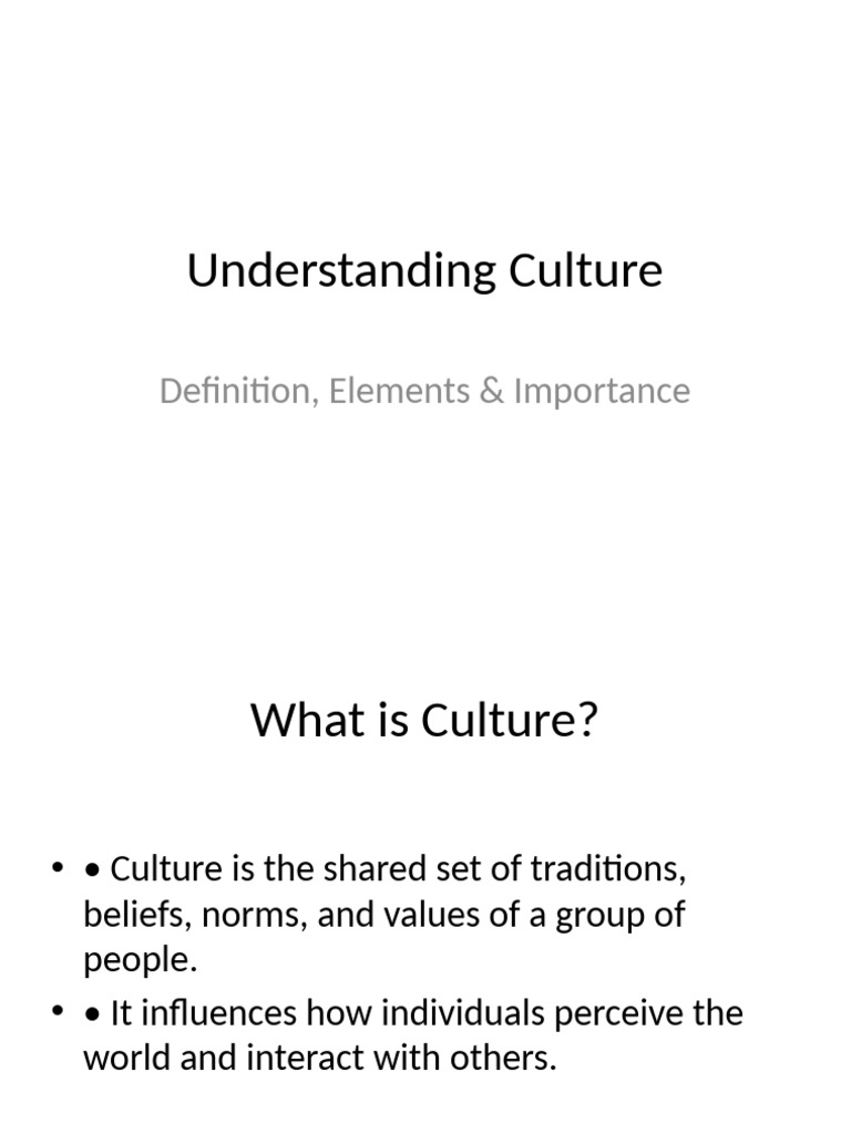 Understanding Culture Pdf