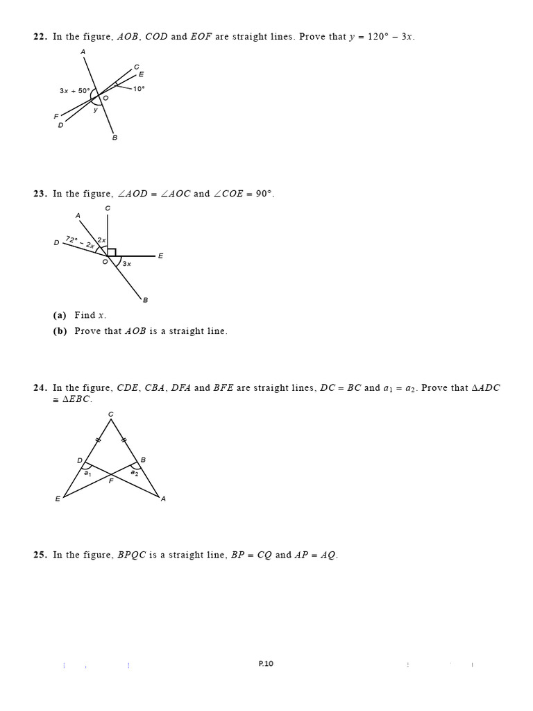 s3 Ch5 Introduction To Deductive Geometry Q | PDF | Line (Geometry ...