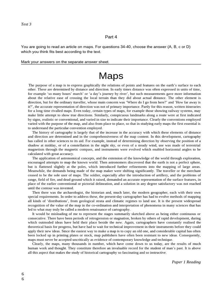 Unit 4 - Reading - Cpe 2 - Test 3 | PDF | Cartography | Map