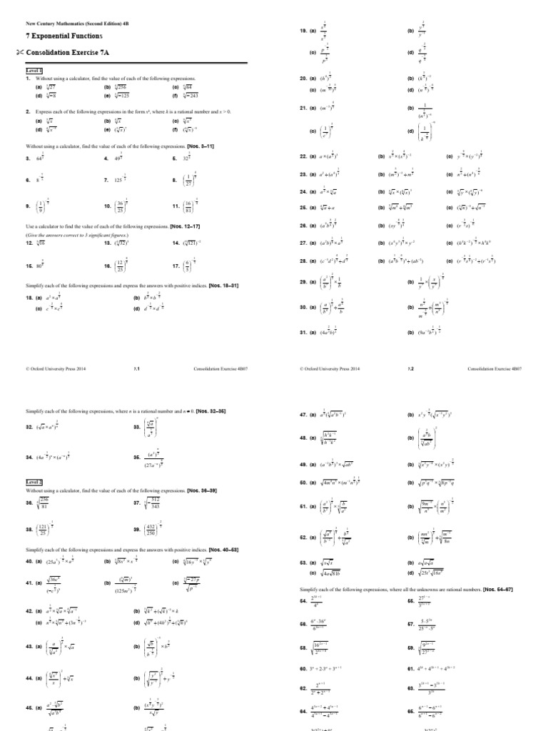 4B07 Exponential Function | PDF | Function (Mathematics) | Mathematical Relations