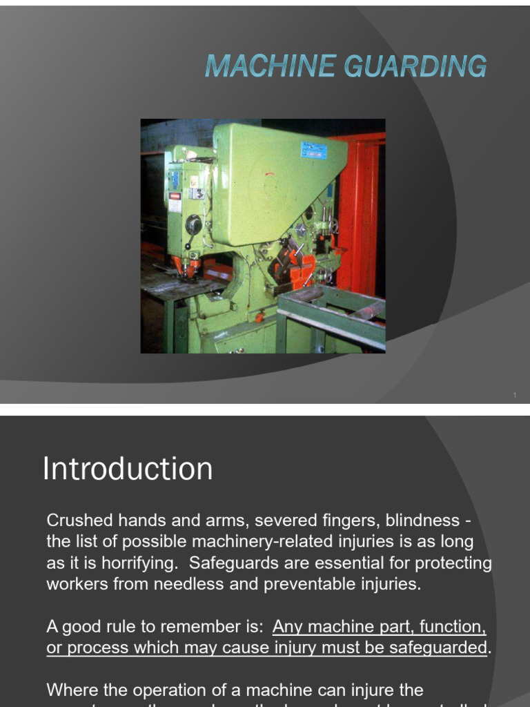 Is 102 - SE 1 - Machine Guarding - English | PDF | Machines | Mechanical Engineering
