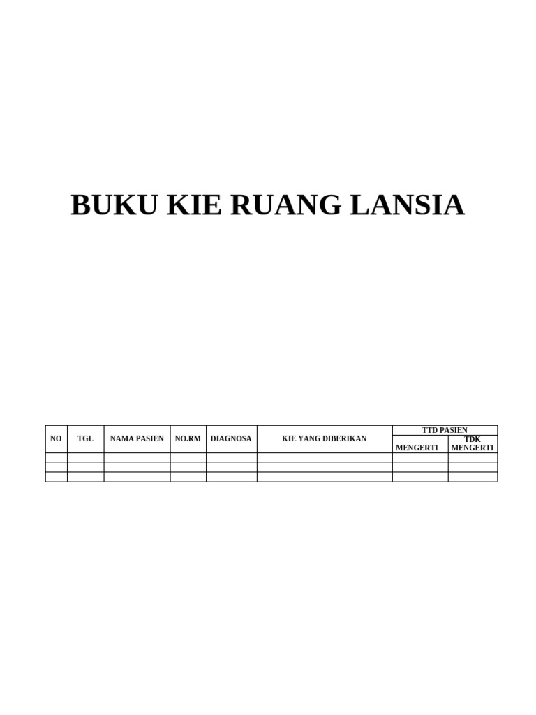 Buku Kie Ruang Lansia New | PDF