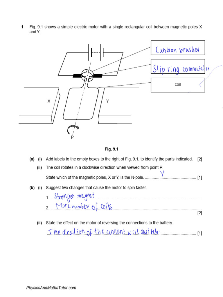Electromagnetic Effects 2 QP - Annotated | PDF | Inductor | Transformer