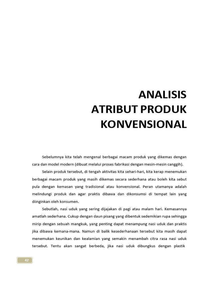 Analisis Atribut Produk Konvensional | PDF