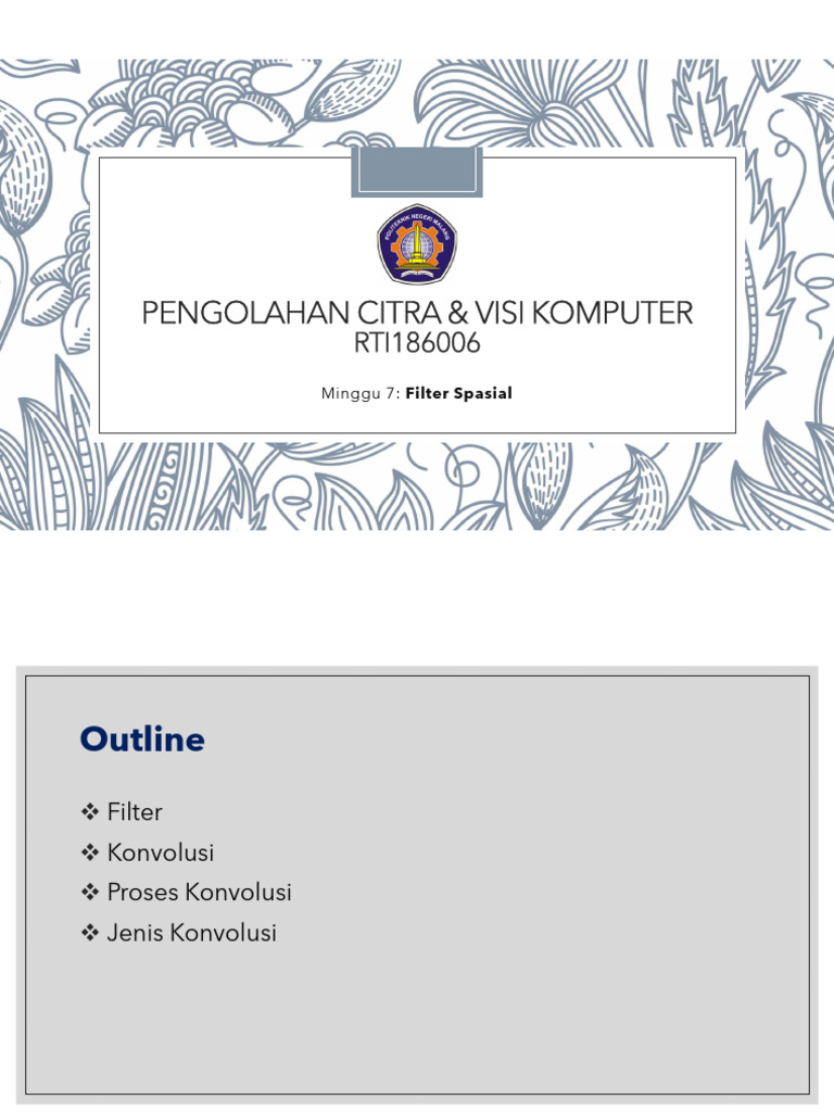 Ppt - Filter Spasial | Pdf