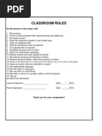 Classroom House Rules | PDF
