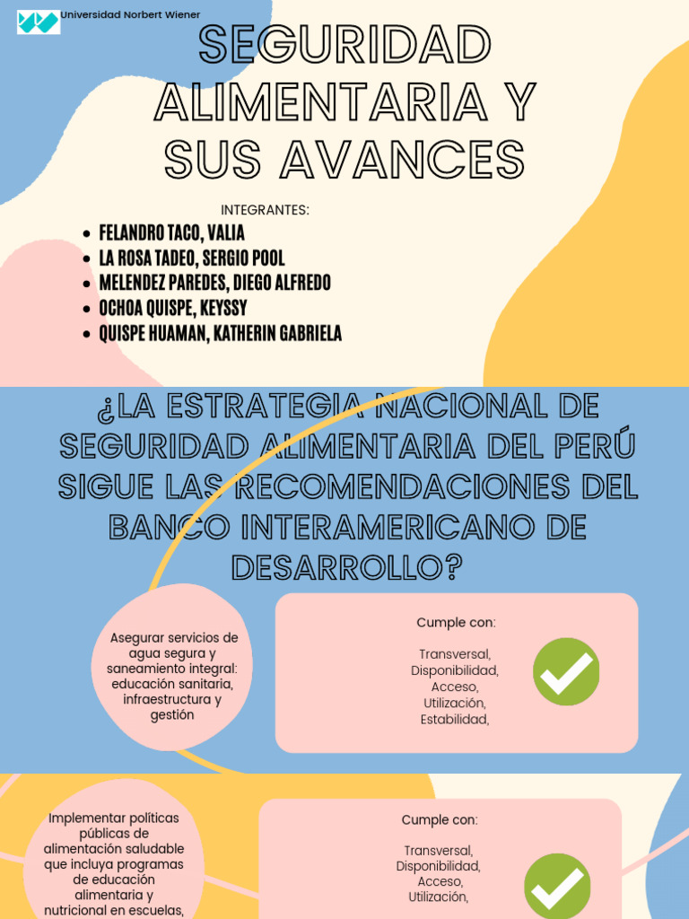 Seguridad Alimentaria y Sus Avances | PDF | Alimentos | Seguridad alimentaria