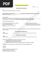 Amendment Declaration for Customs | PDF
