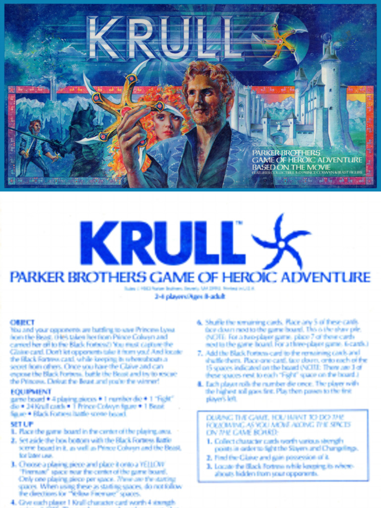 Krull Board Game - Parker Brothers 0073 (1983) | PDF