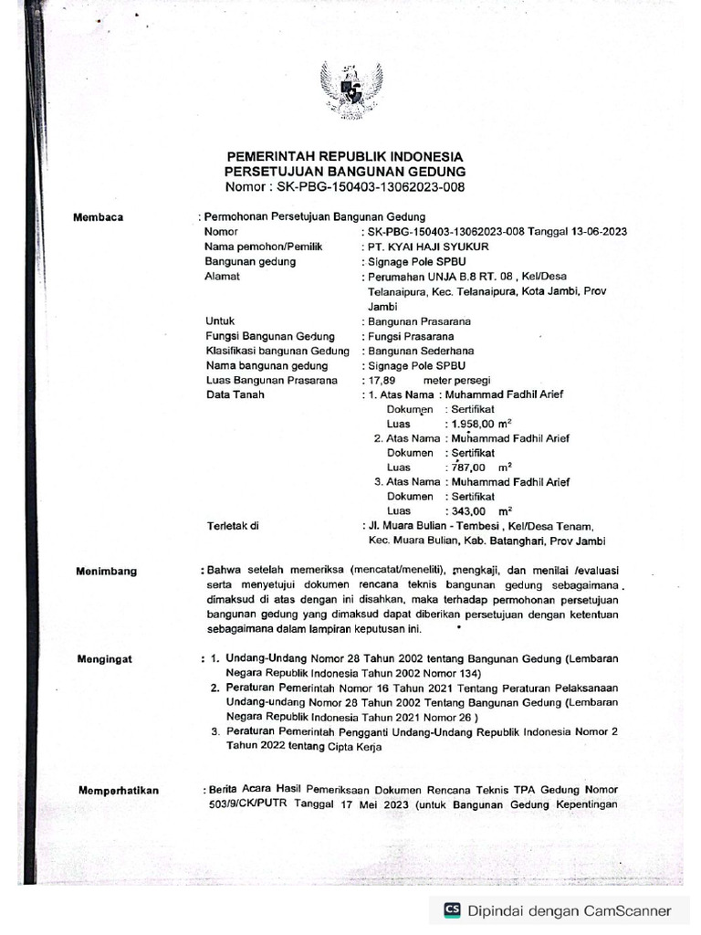 Signage Pole Spbu Pt. Khs | PDF