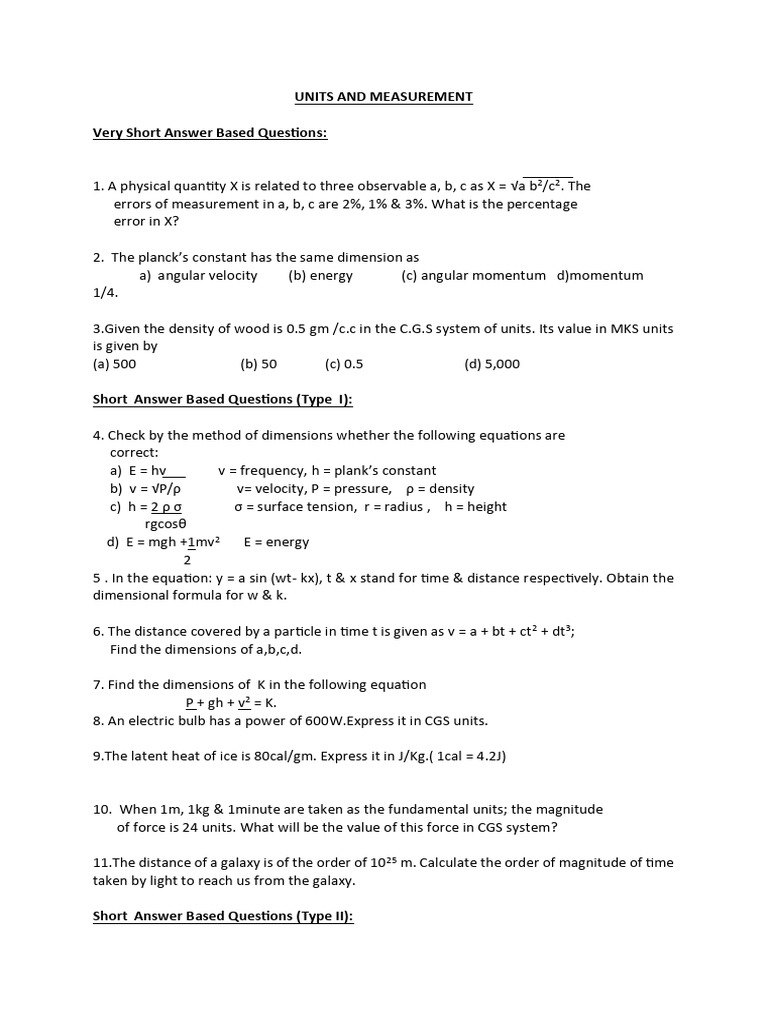 Units and Measurement in Physics | PDF | Acceleration | Force