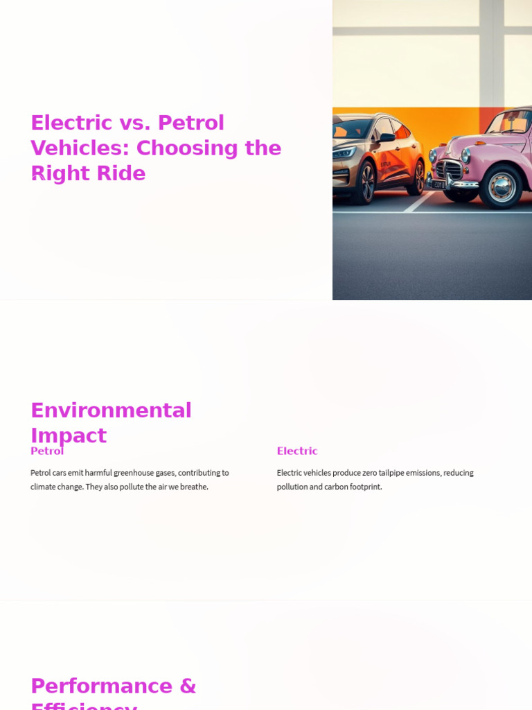 Electric vs. Petrol Vehicles: A Guide | PDF | Electric Vehicle | Gasoline