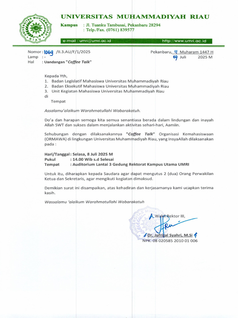 Undangan Coffee Talk | PDF