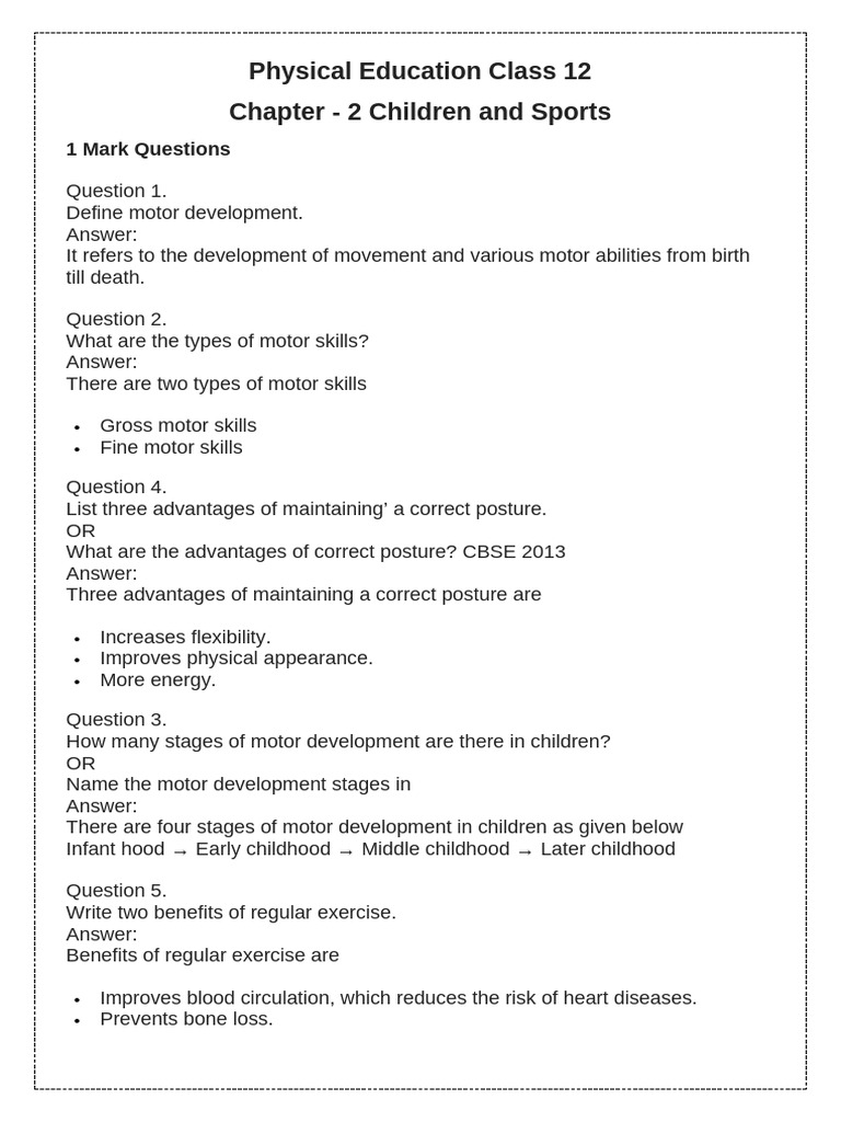 Physical Education Class 12 Ch.-2 | PDF | Strength Training | Physical ...