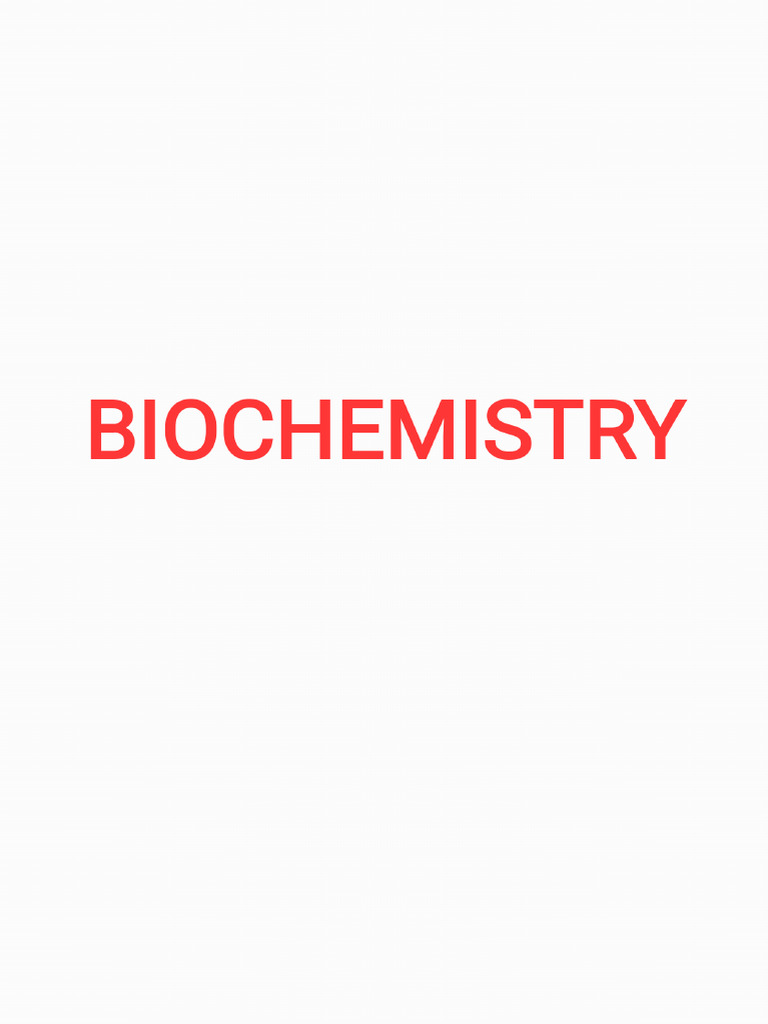 Biochemistry | PDF
