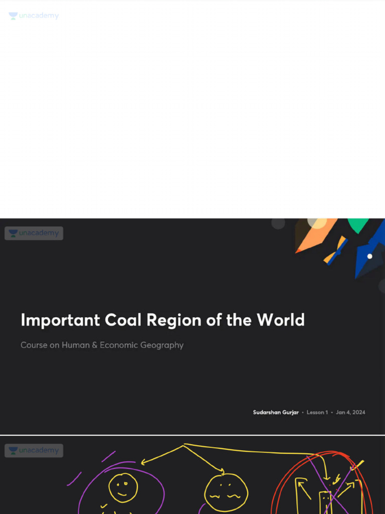 Important Coal Region of The World With Anno | PDF
