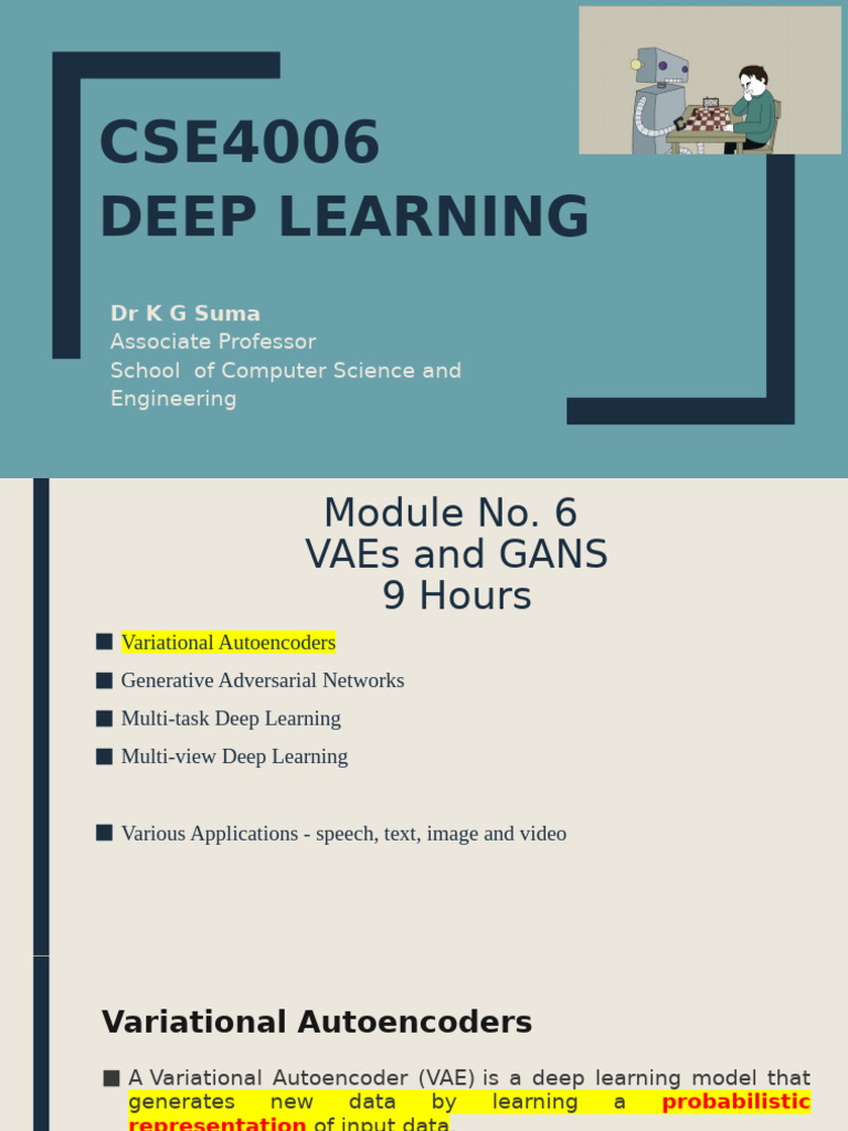 VAEs and GANs in Deep Learning | PDF | Computational Neuroscience ...