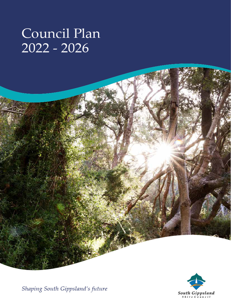 South Gippsland Shire Council Plan - 2022 - 2026 | PDF | Road | Tourism