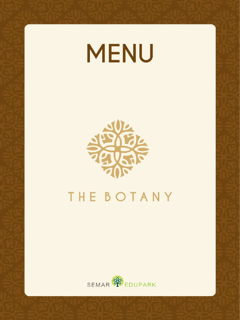 NEW E-Menu The Botany | PDF