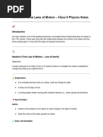 Newtons Laws of Motion Notes | PDF