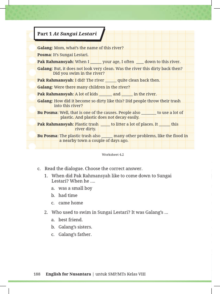 English For Nisantara - Kelas 8-212 | PDF