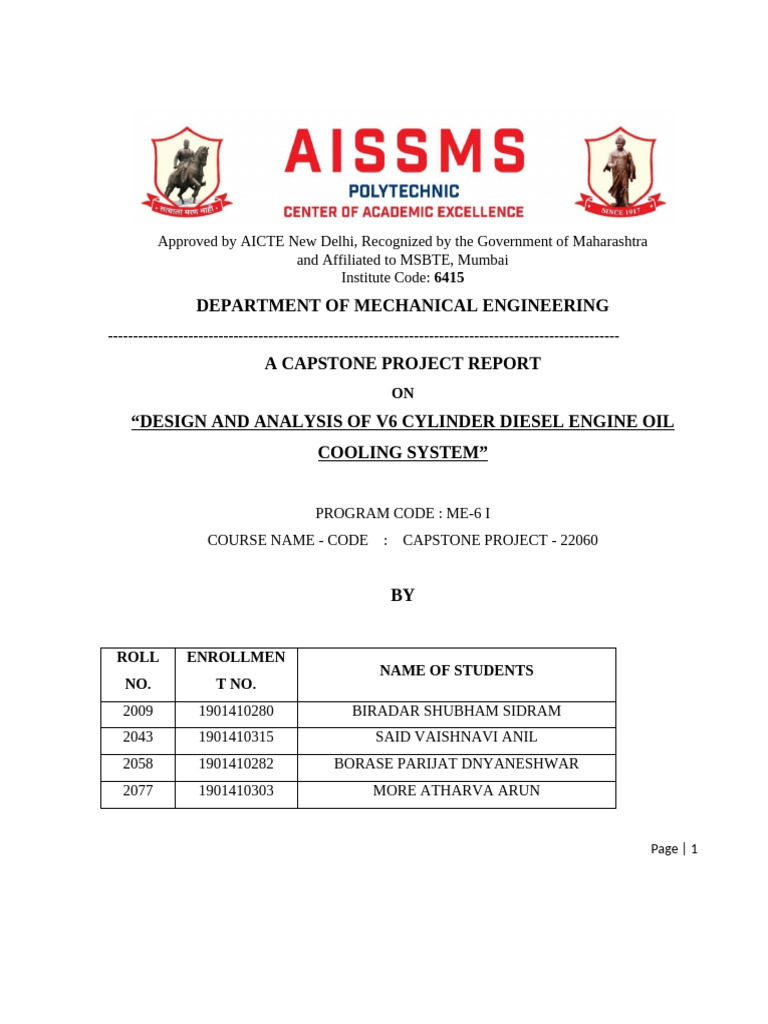 CPP Report Group 4 Final Report | PDF | V6 Engine | Heat Exchanger