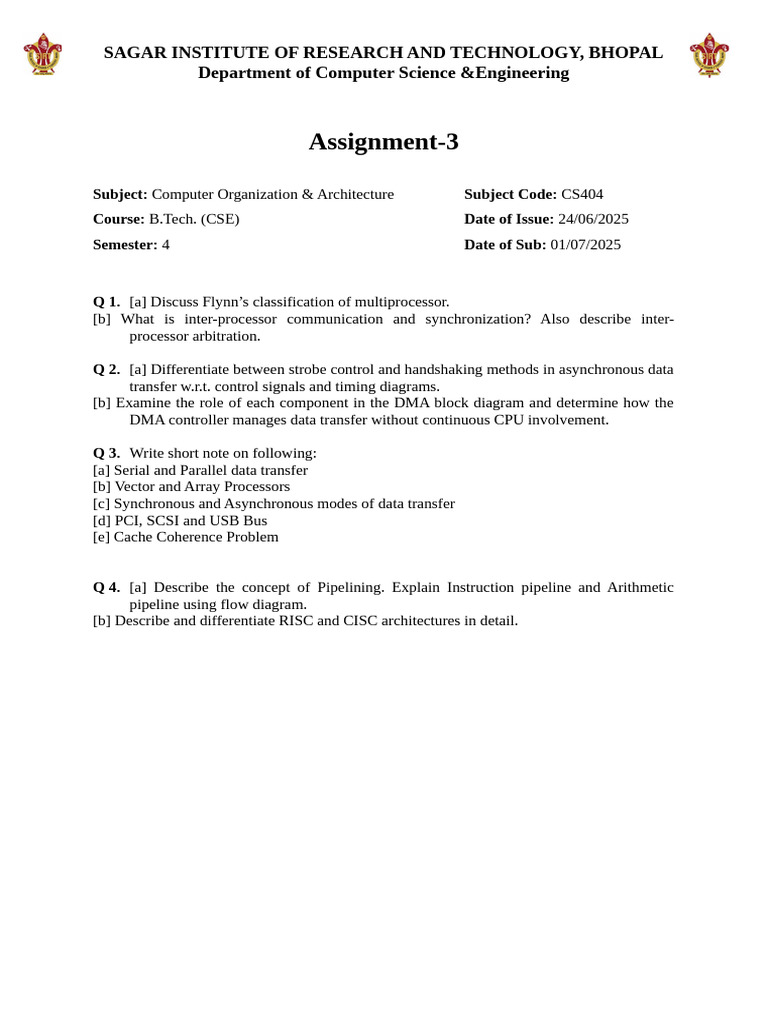 COA Assignment 3 1 | PDF