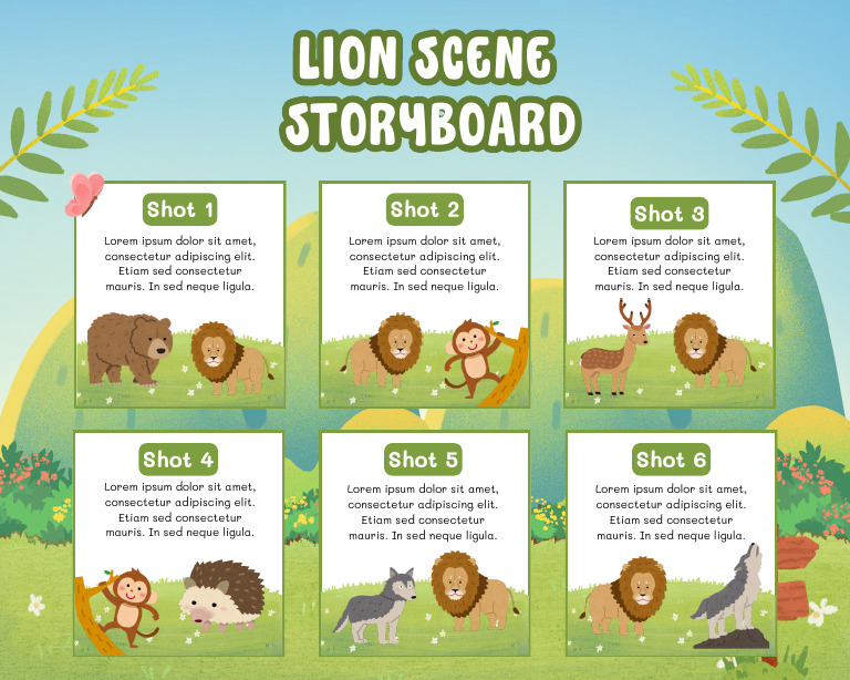Lion Scene Storyboard Overview | PDF